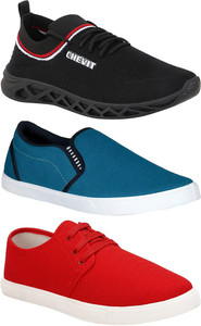 Chevit Stylish & Designer Combo Pack of 3 Casual Loafers, Sports ...