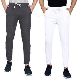 Marquiana Solid Men Grey, White Track Pants - Buy Marquiana Solid Men ...