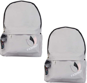 Plama Girls Trendy & Stylish Backpacks Combo 20 L Backpack GREY & GREY ...