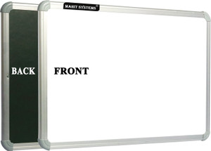 Mahit Systems 2x2 Feet Non-Magnetic Double-Sided Whiteboard and Green ...