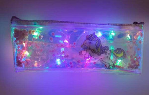 Flipkart.com | Dilurban Pencil Pouch LED Light Glitter Pouch Art ...