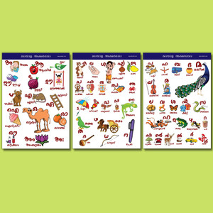 Malayalam Alphabet Posters for Kids - Size A3 - 11.7 X 16.5 inches ...
