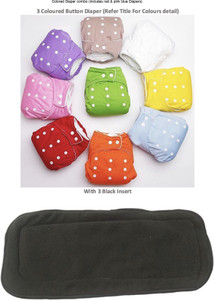 kistapo 100% Cloth Diapers for Babies (3Months - 3 Years), Reusable ...