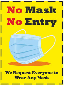 CVANU We Request Everyone To Wear Any Mask Emergency Sign Price in ...
