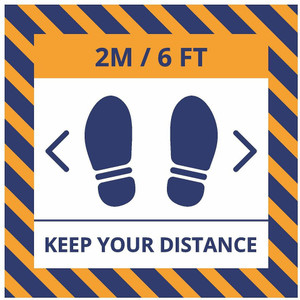 CVANU 2M / 6FT KEEP YOUR DISTANCE Emergency Sign Price in India - Buy ...