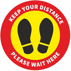 CVANU Keep Your Distance Please Wait Here Emergency Sign Price in India ...