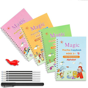 KITTY FLEX 4 Pack Magic Reusable Practice Copybook for Kids,Sank Magic ...