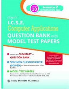 ICSE Computer Applications Question Bank With Model Test Papers For ...