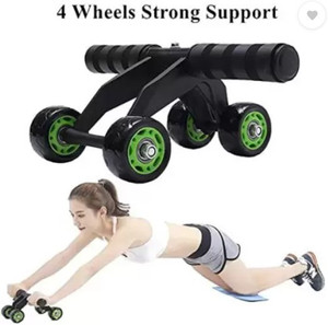 HACKERX 4 Wheels Power Wheel Triple Abdominal Roller Ab Exerciser - Buy ...