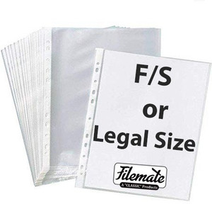 Flipkart.com | FileMate F/S or Legal Size Sheet Protector(Pack of 50 ...