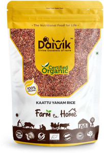 DAIVIK ORGANIC Kaattu Yanam Rice, 1 Kg Red Kavuni Arisi Rice (Full ...