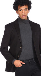 FLYING MACHINE Solid Single Breasted Formal Men Blazer - Buy FLYING ...