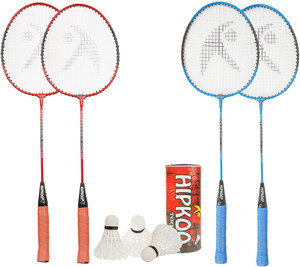 Hipkoo Sports Utility Badminton Combo Set (4 Rackets and 3 Feather ...