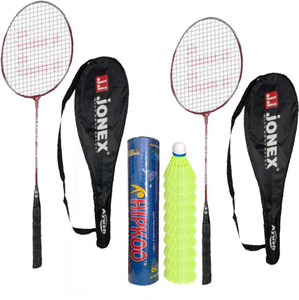 JONEX BADMINTON KIT (2 RACKET AND PACK OF 10 SHUTTLECOCKS) Badminton ...