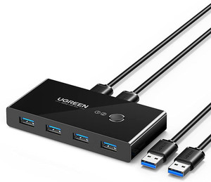 Ugreen USB 3.0 Sharing Switch, 2 Computers 4-Port USB Peripheral ...