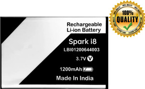 TokTon Mobile Battery For LAVA Spark i8 / i7 Full Backup 1200mAh Price ...