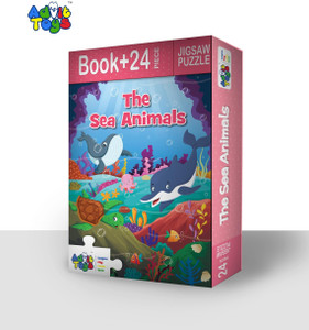 advit toys The Sea Animals (24 Piece + Book Inside) - The Sea Animals ...