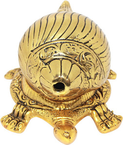 WORLDOFCRAFT Shankha With Tortoise Stand for Good Luck(Metal,Gold ...