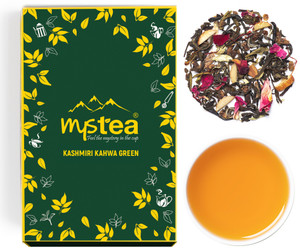 mystea Kashmiri Kahwa Green Tea| 100 gm Vacuum Pack Saffron, Almond ...