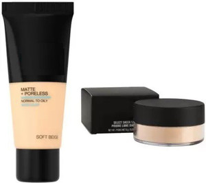 NADJA MAKEUP COMBO KIT MATTE+PORELESS LIQUID TUBE FOUNDATION. POWDER ...