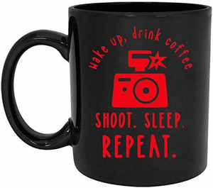 SNV Wake Up Drink Coffee Shoot Sleep Repeat - Funny with Saying ...