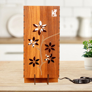 HOME CRAFT THEME Stylish Wooden Laser Cutting Table Lamp Table Lamp ...