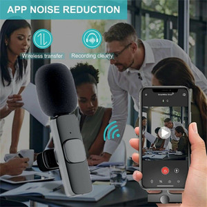 Explorer ™ K8 Wireless Lavalier Microphone Audio Video Recording Mini ...