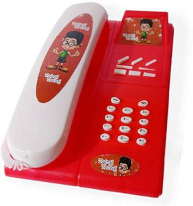 WHITE POPCORN Telephone landline Toy / Musical and Lights/ Battery ...