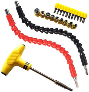 DUMDAAR Multi Size Socket 22pc Socket set and 2pc Flexible Shaft bit ...