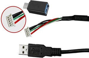Technobyte Micro USB Cable 1.5 m Mantra MFS 100 USB Cable + OTG C Type ...