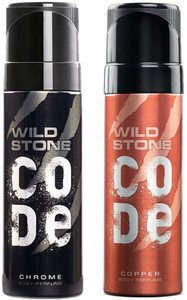 Wild Stone Code Chrome and Copper (150ml each) Perfume Body Spray - For ...