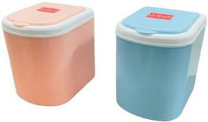 CSM Small Portable Table Dustbin with Attached lid and Swing Opening ...