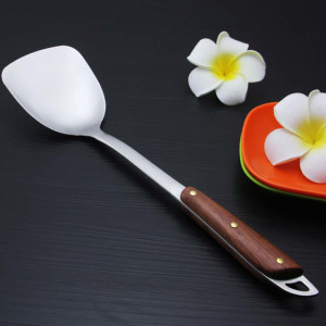 HomeHunt Stainless Steel Wok Spatula Ladle for Eggs, Pancakes, Omelet ...