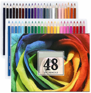 Flipkart.com | Corslet 48 Pcs Oil Colour Pencils Set for Drawing ...