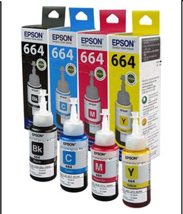 ORIGNL EPSON 664 CRT PRINTER INK Black + Tri Color Combo Pack Ink ...