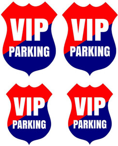 HindK 10.16 cm Vip Sticker Pack Of 4 ( 5×4 inch )| VIP PARKING STICKER ...