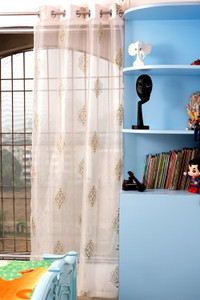 Parda Online 152 cm (5 ft) Tissue Transparent Window Curtain Single ...