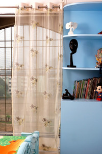 Parda Online 213 cm (7 ft) Tissue Transparent Door Curtain Single ...