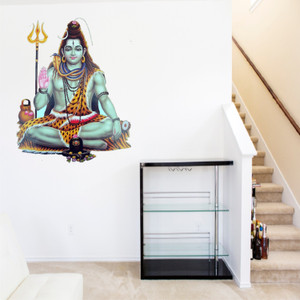 Divine studio 55 cm lord om namah shivaya with shiva Wall Sticker ...
