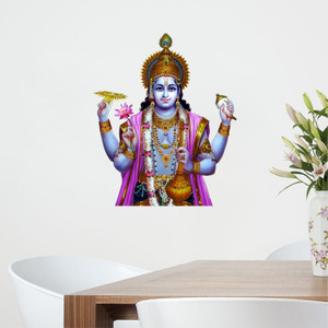 Decoration Designs 55 cm lord vishnu with lakshmi Wall Sticker God for ...