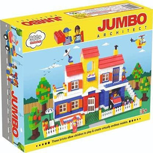 AKKI Jumbo Architect Blocks Building Set 900+ Blocks Construction Block ...