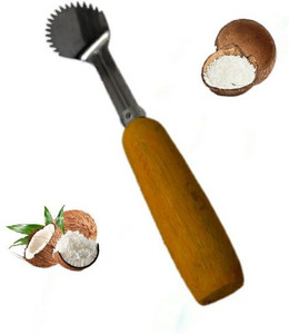 Q8 Twinkle Handheld Coconut Scrapper with Wooden Handle Grater (coconut ...