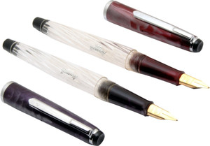 Ledos Airmail 67 T Clear Transparent Acrylic Eyedropper Fine Nib Purple ...