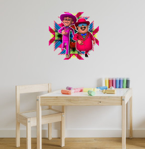 Asian Paints 67 cm Motu Patlu New Look Vinyl Wall Sicker Self Adhesive ...