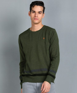 Raymond Striped Round Neck Casual Men Multicolor Sweater - Buy Raymond ...