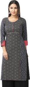 Desi Chhokri Women Printed Straight Kurta - Buy Delicate Grey Desi ...