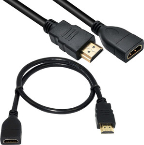 PAC HDMI Cable 0.5 m 50cm High Speed HDMI Male to Female Extension ...