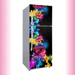 ADVAIT DESIGNS 60 cm abstract flower colourfull design painting vinyl ...