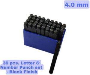Digital Craft Number Punch Set 5/32" - (4 mm) Hardened Steel/Metal Die ...