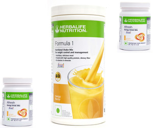 HERBALIFE Afresh Energy Drink Mix -GINGER +GINGER With Formula1-MANGO ...